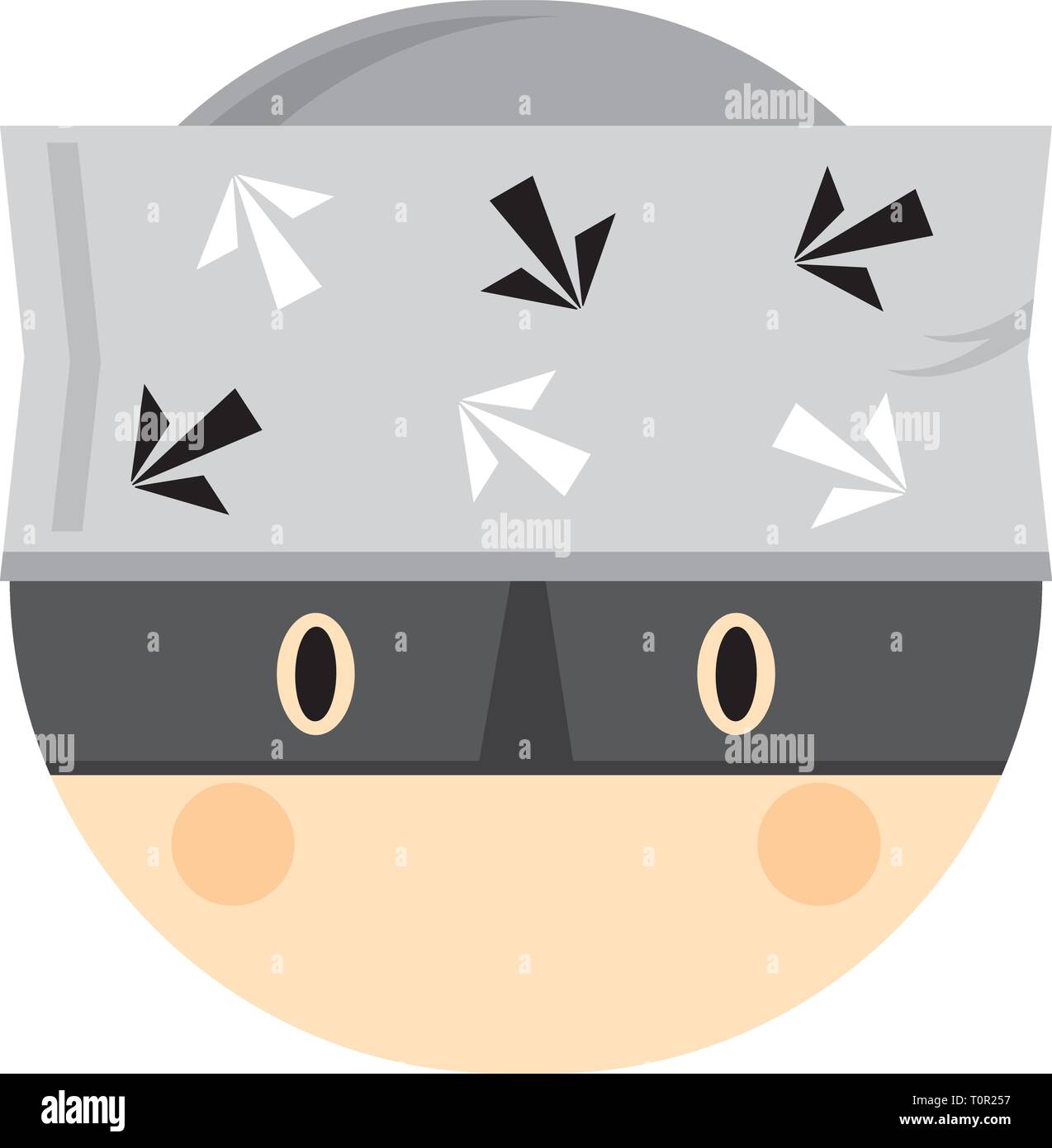 Cute Cartoon Masked Prisoners Face Stock Vector Image & Art - Alamy