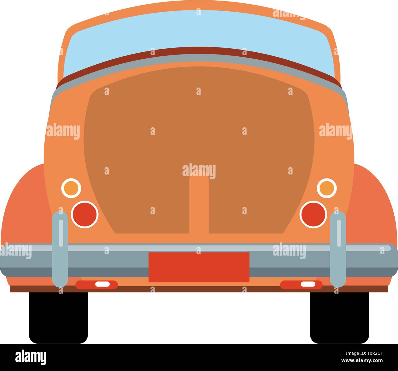 Vintage car convertible backward Stock Vector Image & Art - Alamy