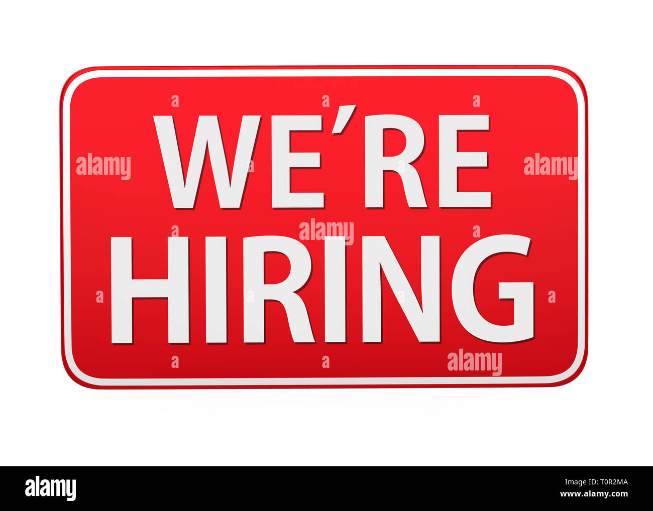 "We're Hiring" Sign Isolated Stock Photo - Alamy