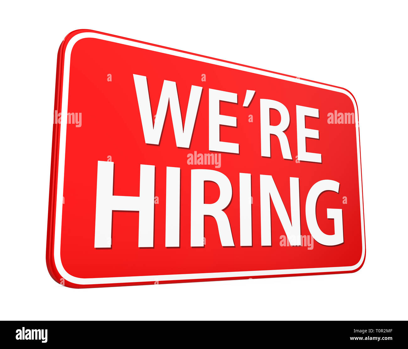 "We're Hiring" Sign Isolated Stock Photo - Alamy