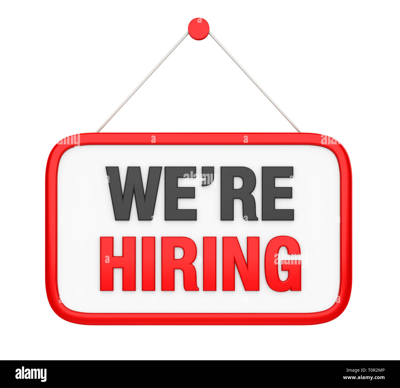 "We're Hiring" Sign Isolated Stock Photo - Alamy