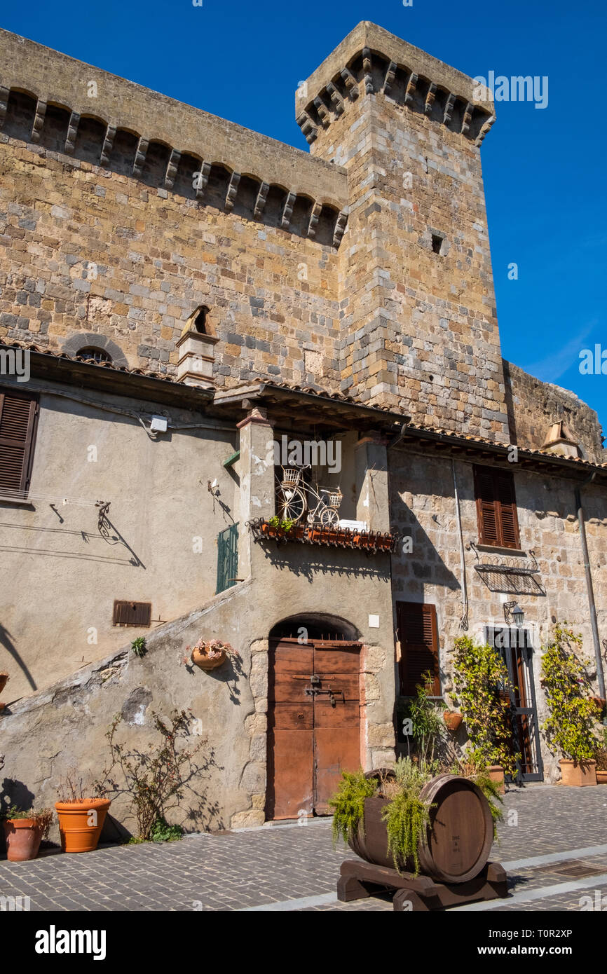 Rocca Monaldeschi della Cervara, castle in Bolsena, near Bolsena lake ...