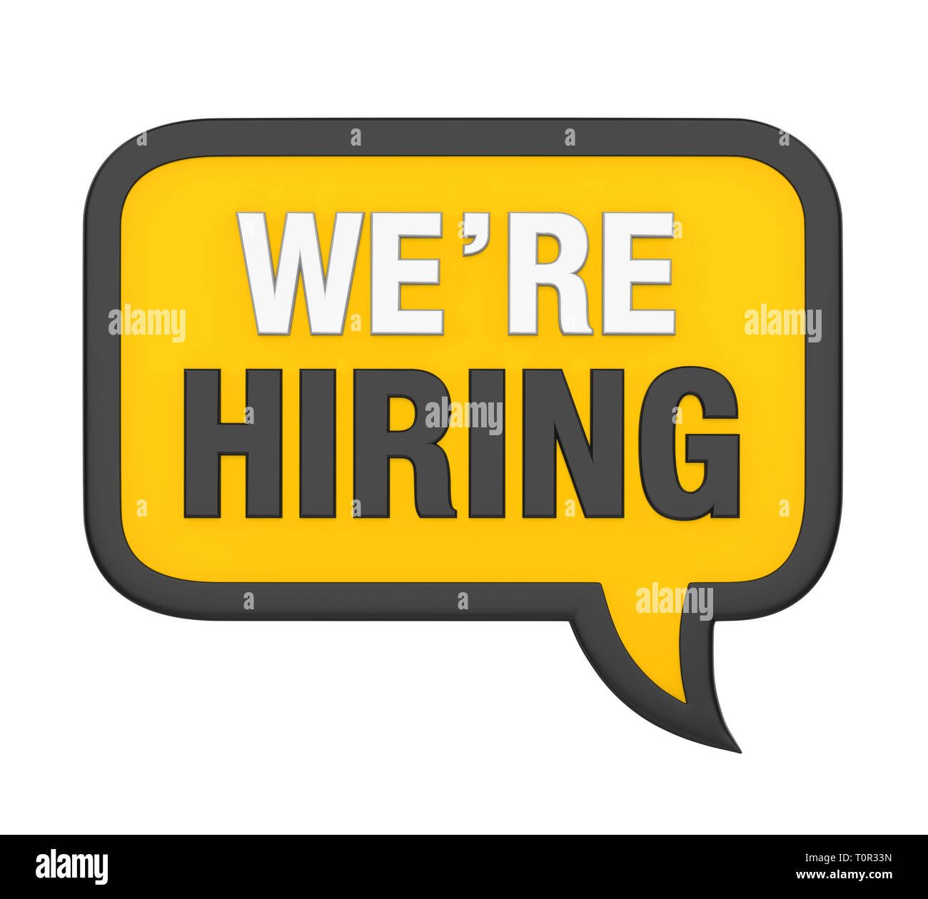 "We're Hiring" Sign Isolated Stock Photo - Alamy