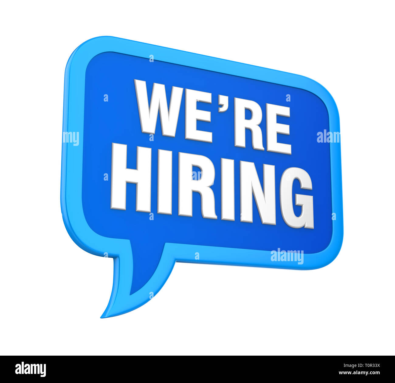"We're Hiring" Sign Isolated Stock Photo - Alamy