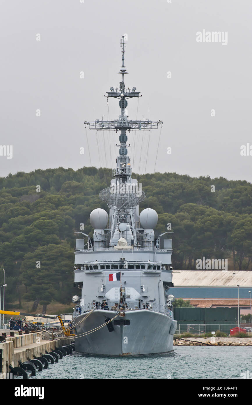 French frigate - Cassard type, french navy in Toulon Stock Photo - Alamy