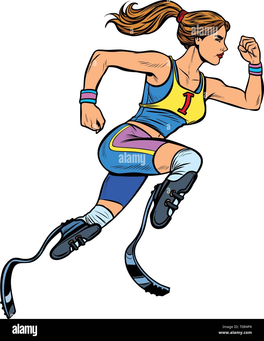 Disabled girl vector vectors hi-res stock photography and images - Alamy