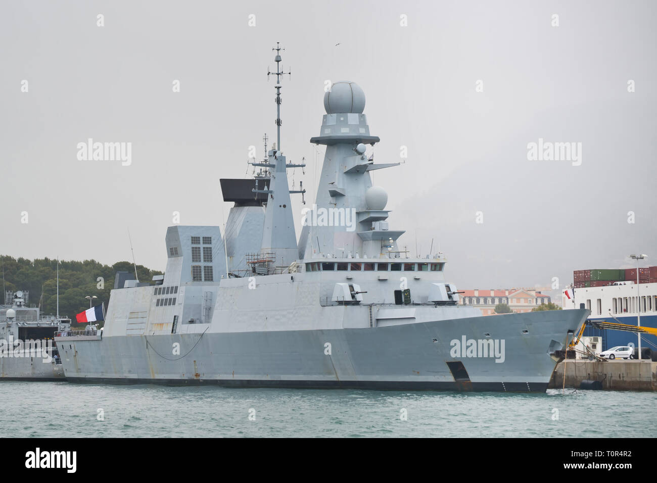 The Horizon- class air-defence destroyer, french navy in Toulon Stock ...