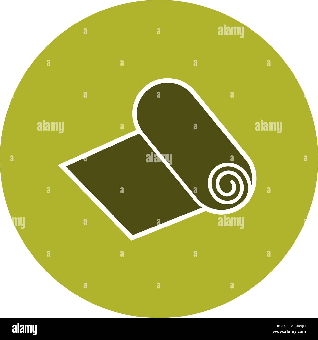 Illustration Paper Roll Icon Stock Photo - Alamy
