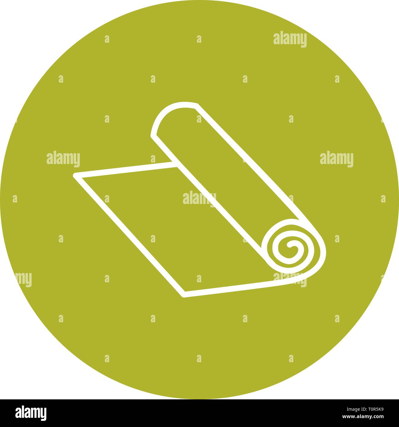 Illustration Paper Roll Icon Stock Photo - Alamy