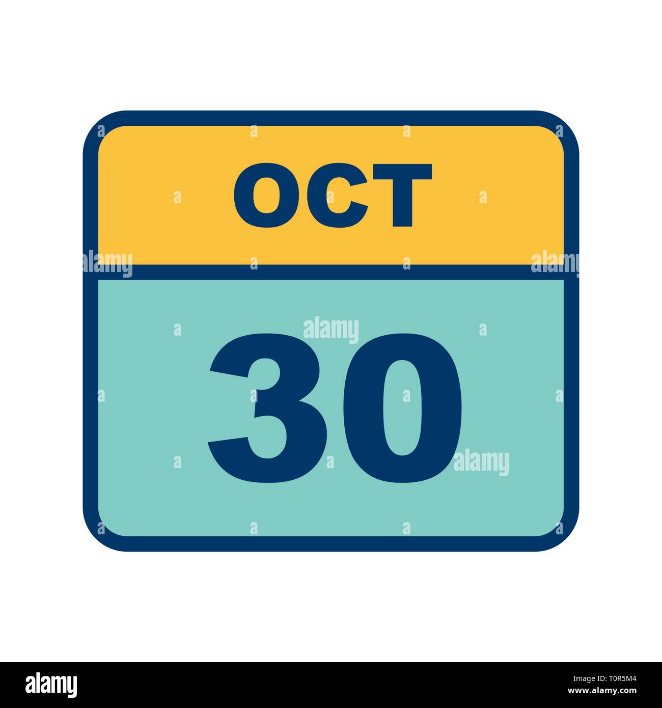 October 30th Date on a Single Day Calendar Stock Photo - Alamy