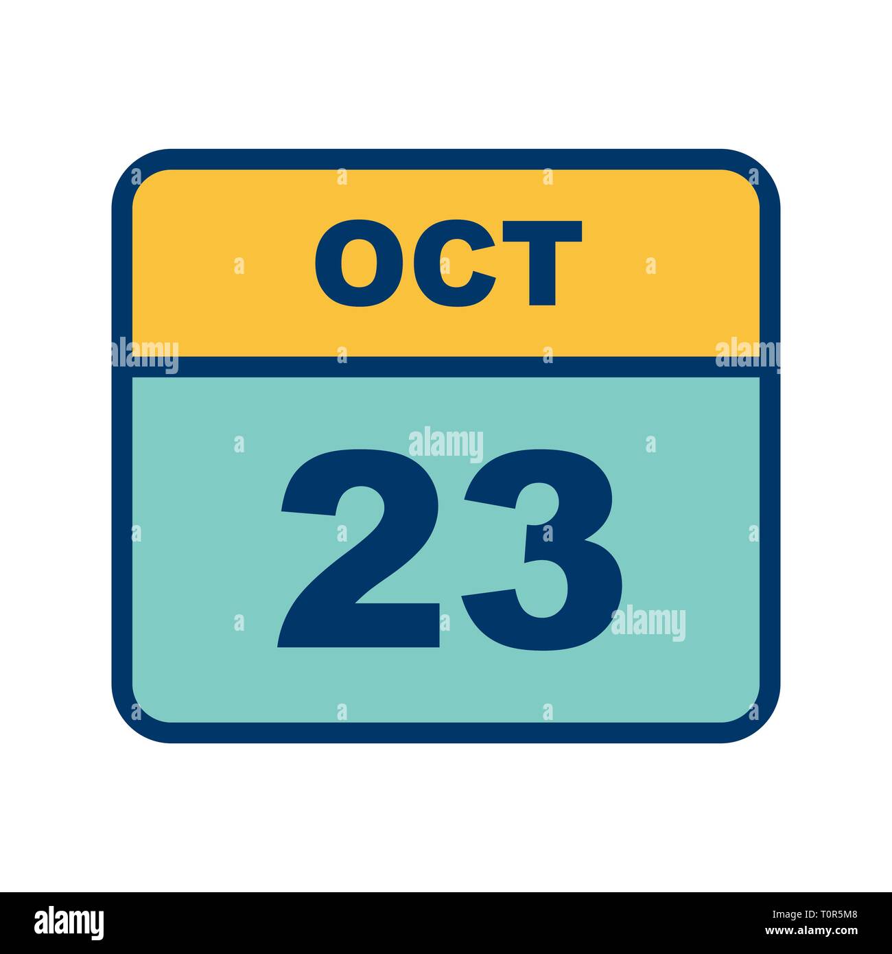 October 23rd Date on a Single Day Calendar Stock Photo - Alamy