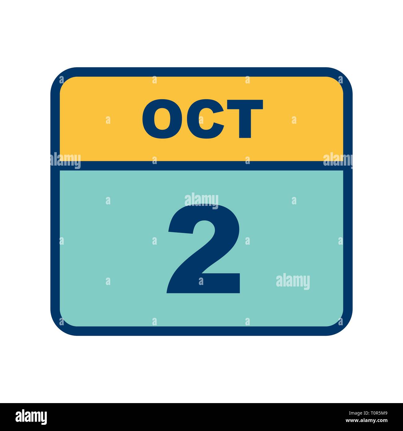 October 2nd Date on a Single Day Calendar Stock Photo - Alamy