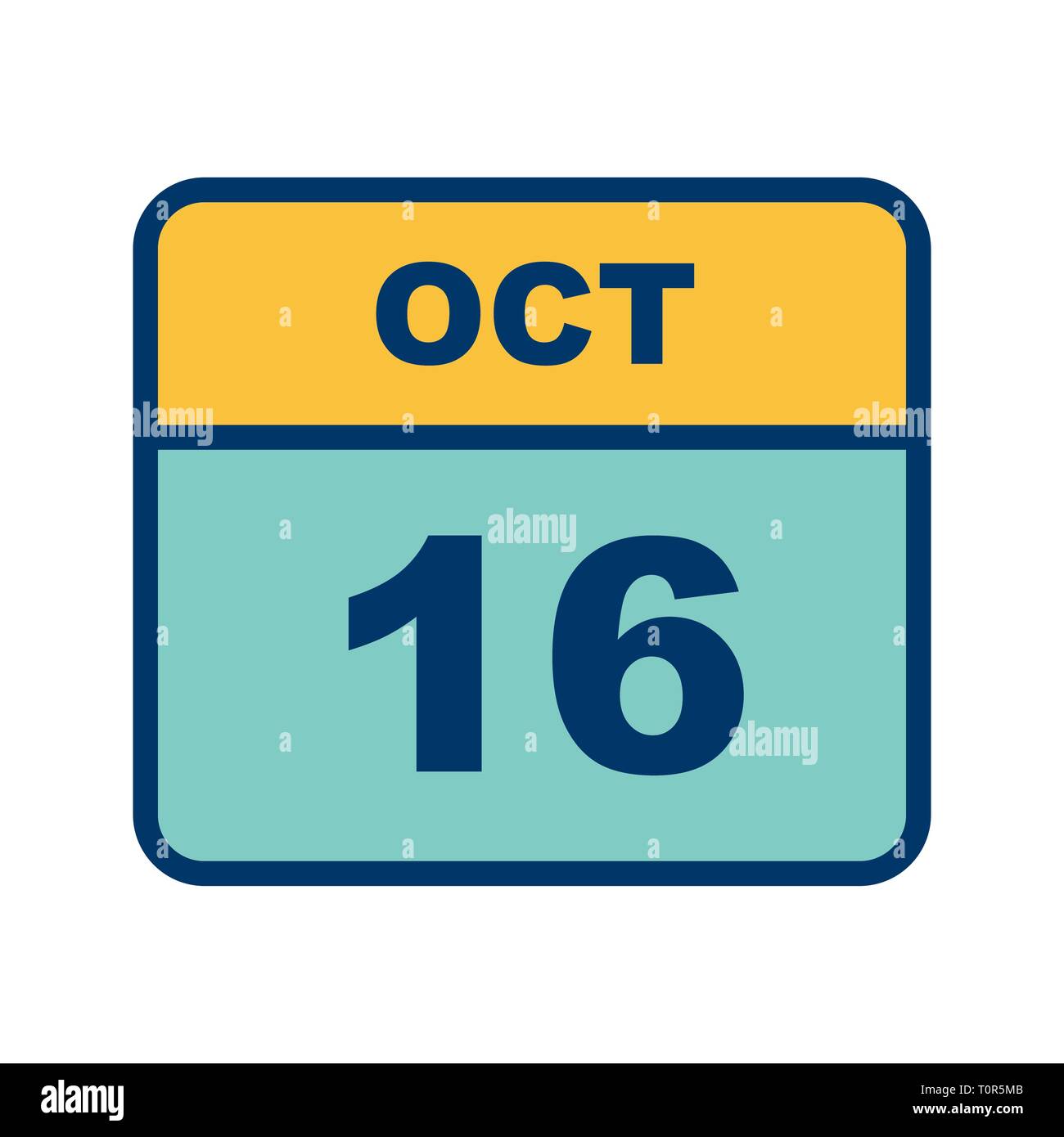 October 16th Date on a Single Day Calendar Stock Photo - Alamy