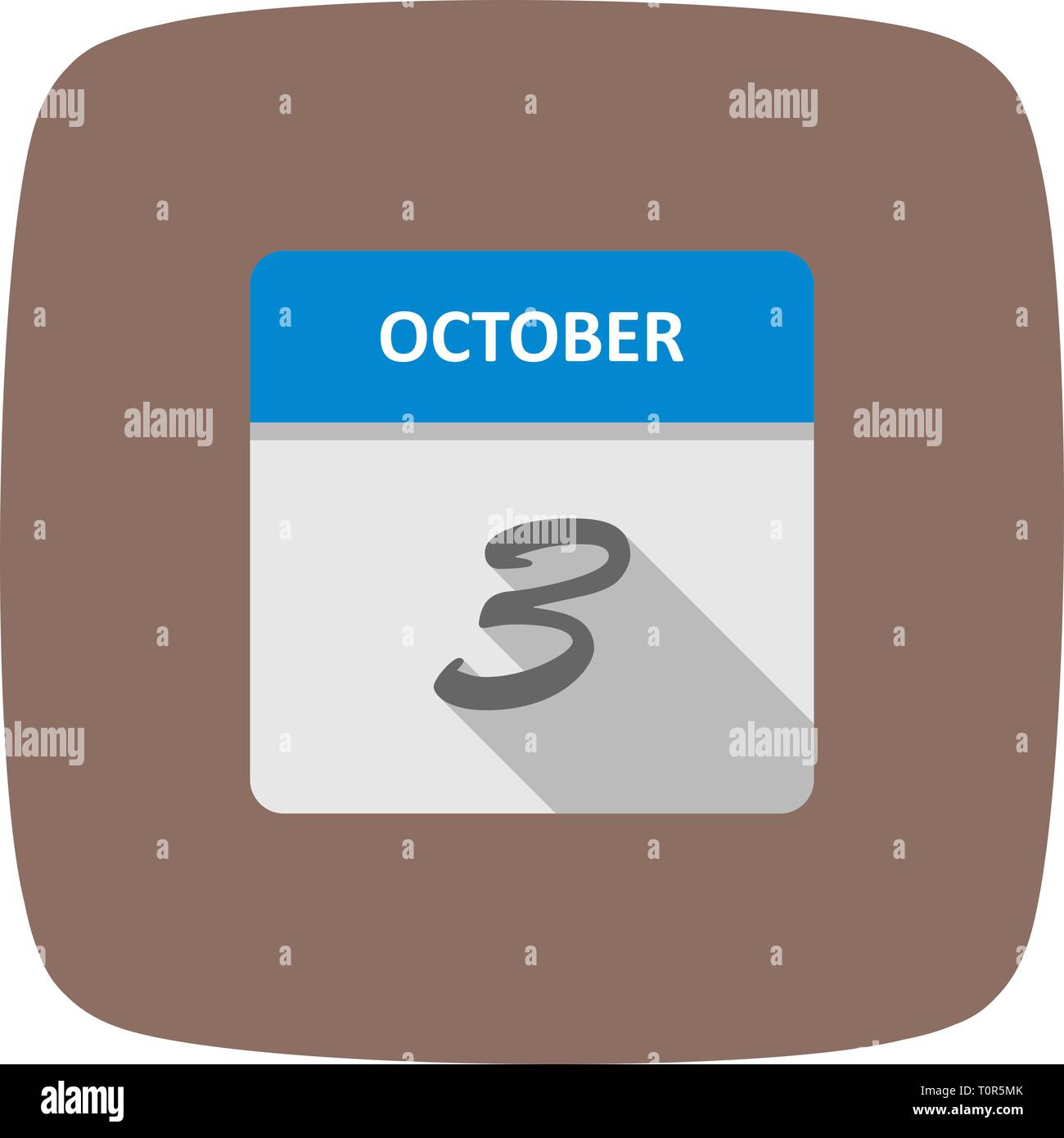 October 3rd Date on a Single Day Calendar Stock Photo - Alamy