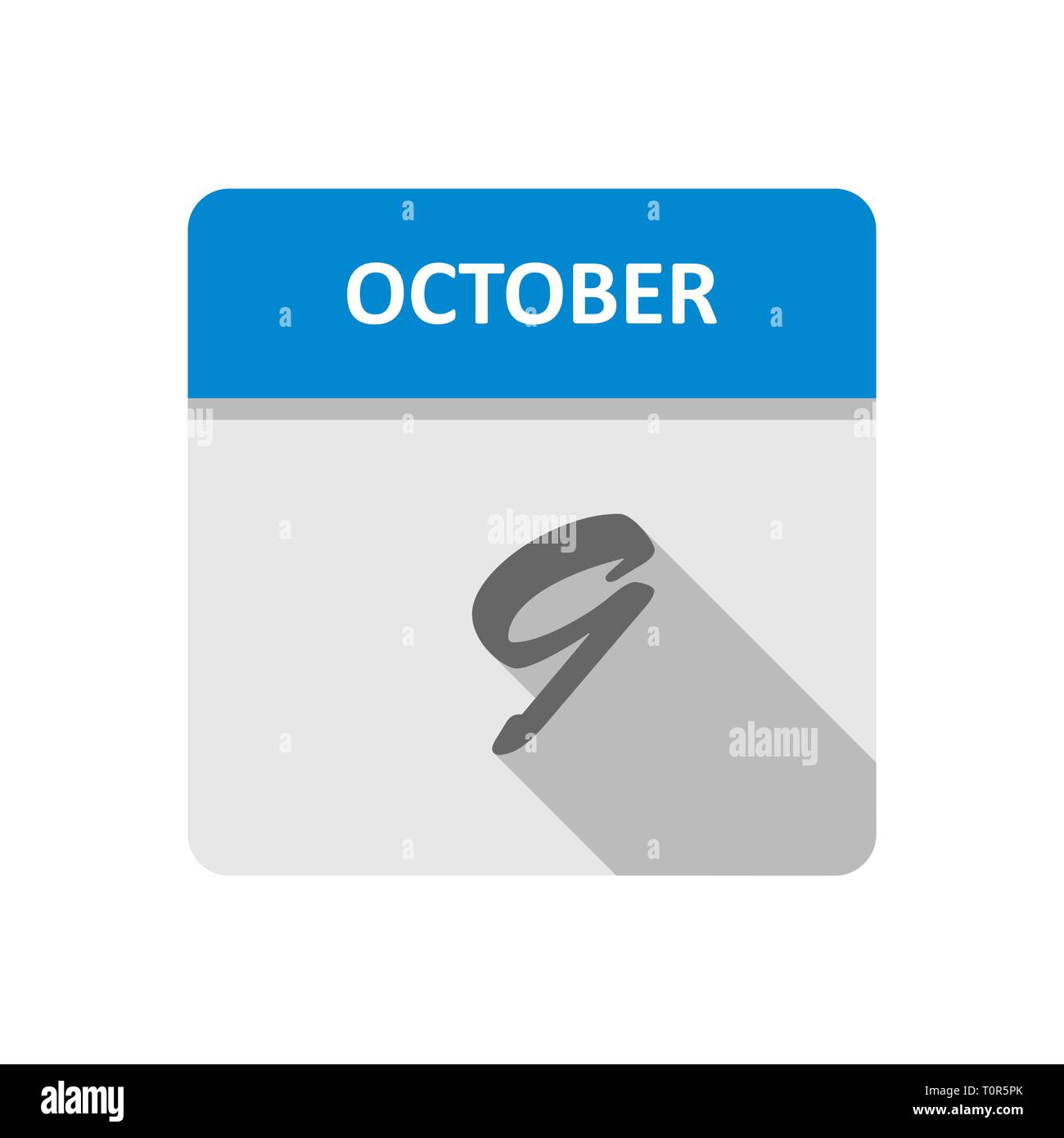 October 9th Date on a Single Day Calendar Stock Photo - Alamy