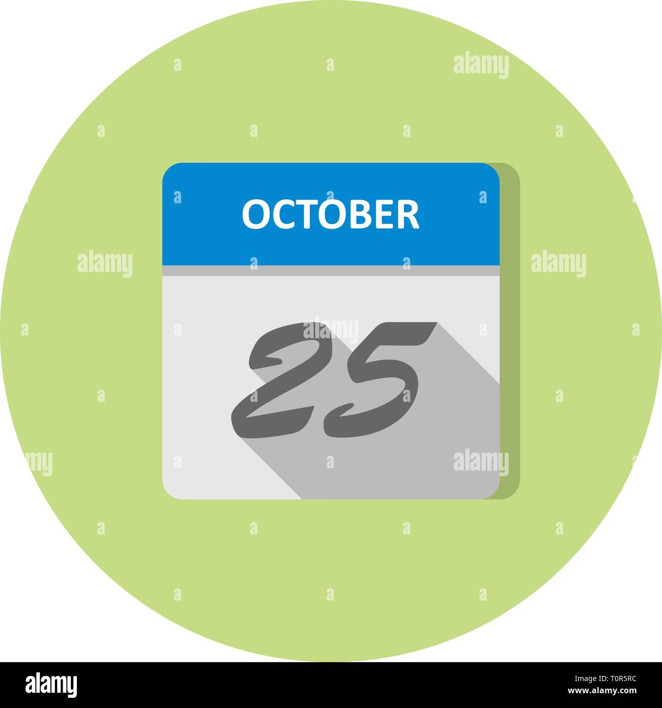 October 25th Date on a Single Day Calendar Stock Photo - Alamy