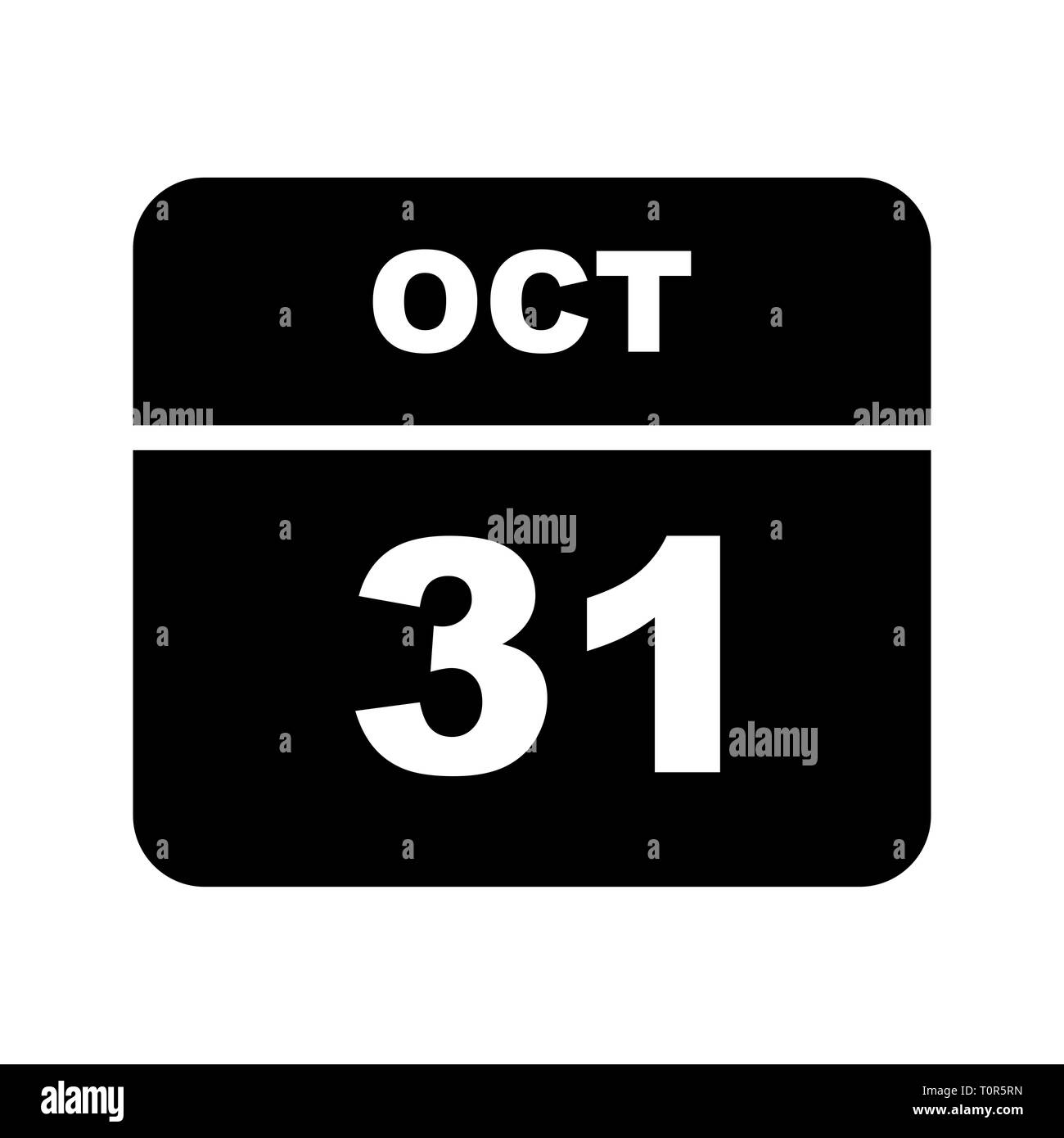 31 october calendar Black and White Stock Photos & Images - Alamy