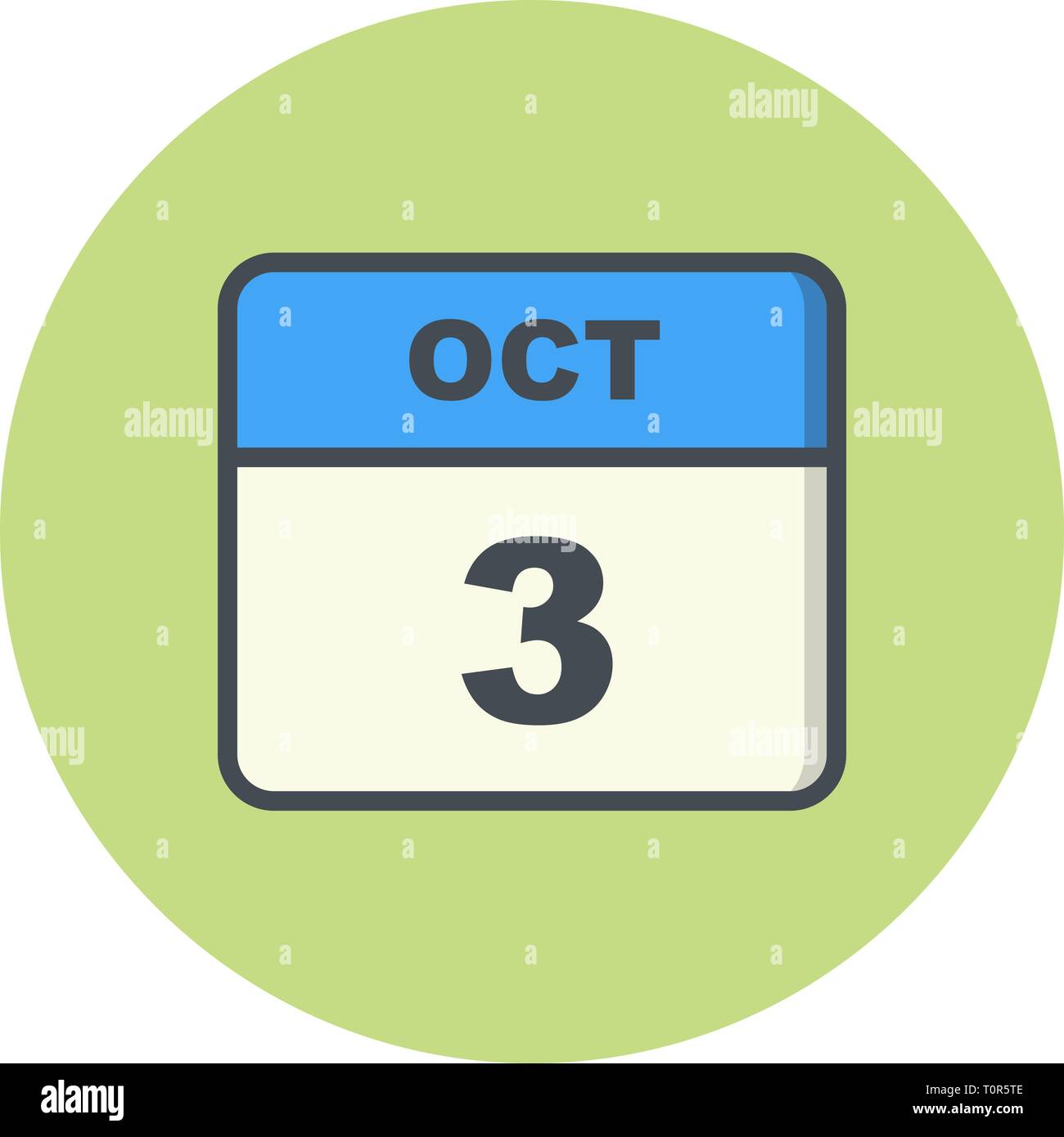 October 3rd Date on a Single Day Calendar Stock Photo - Alamy