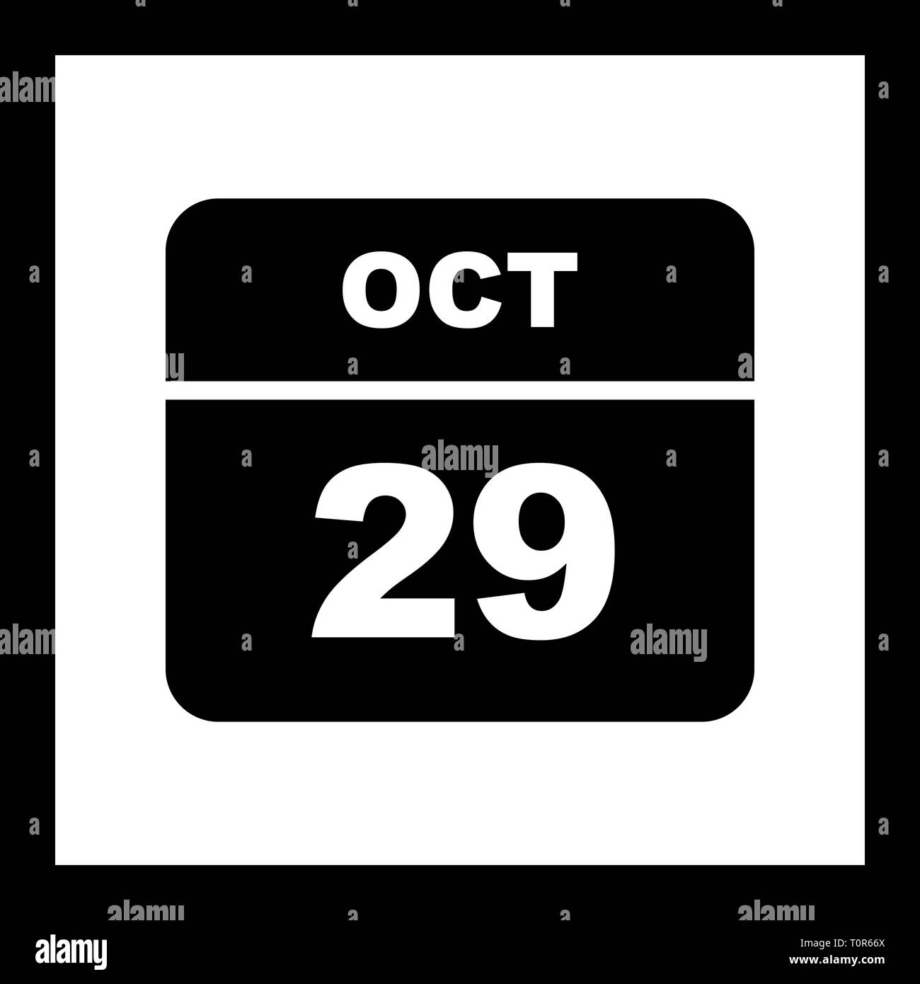 Calendar day 29 Black and White Stock Photos & Images - Alamy