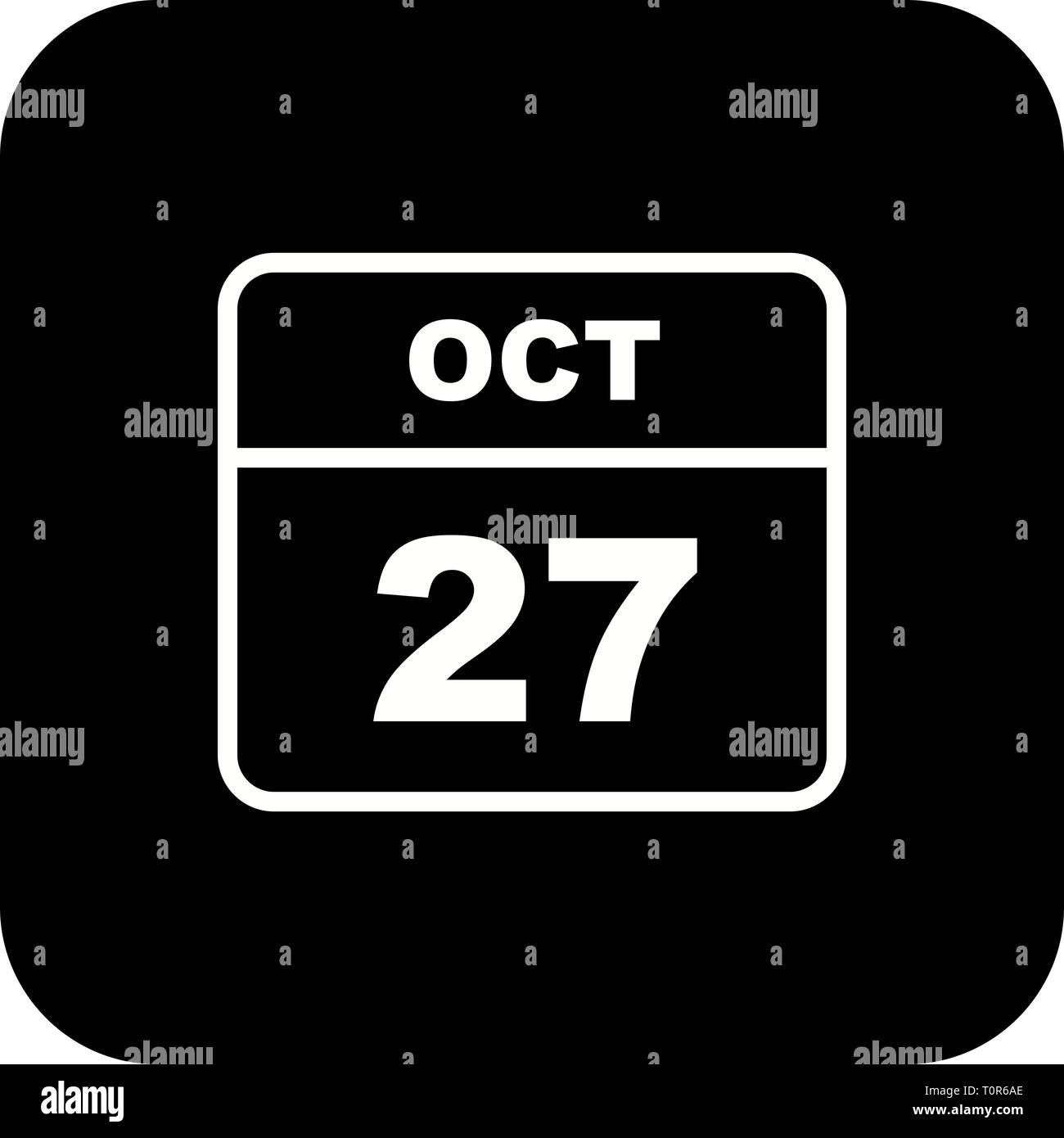 Calendar day 27 Black and White Stock Photos & Images - Alamy