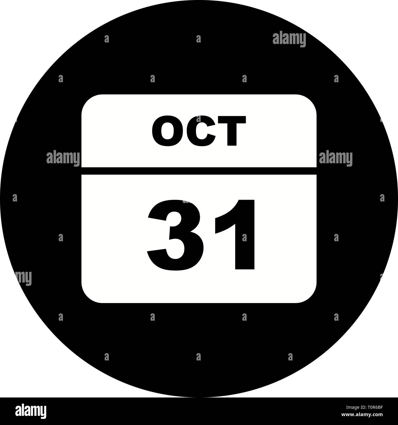 October 31st Date on a Single Day Calendar Stock Photo - Alamy