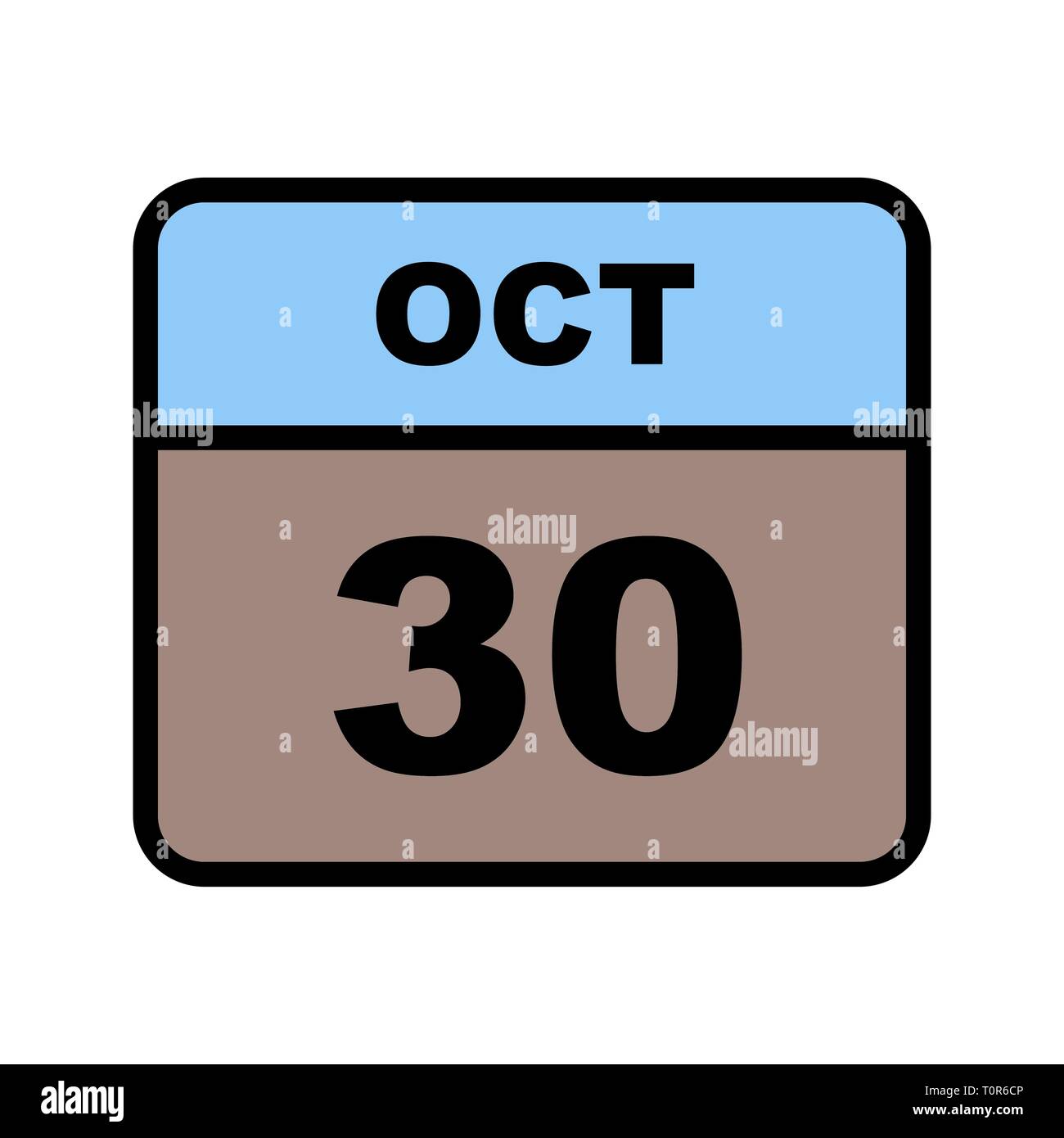 October 30th Date on a Single Day Calendar Stock Photo - Alamy
