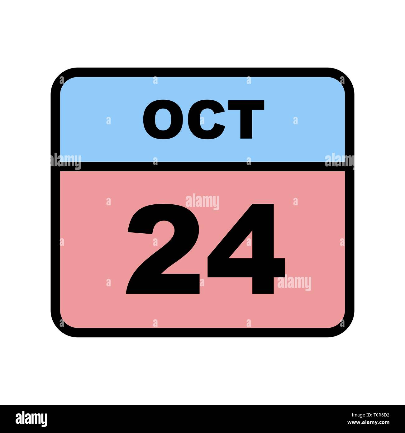 October 24th Date on a Single Day Calendar Stock Photo - Alamy