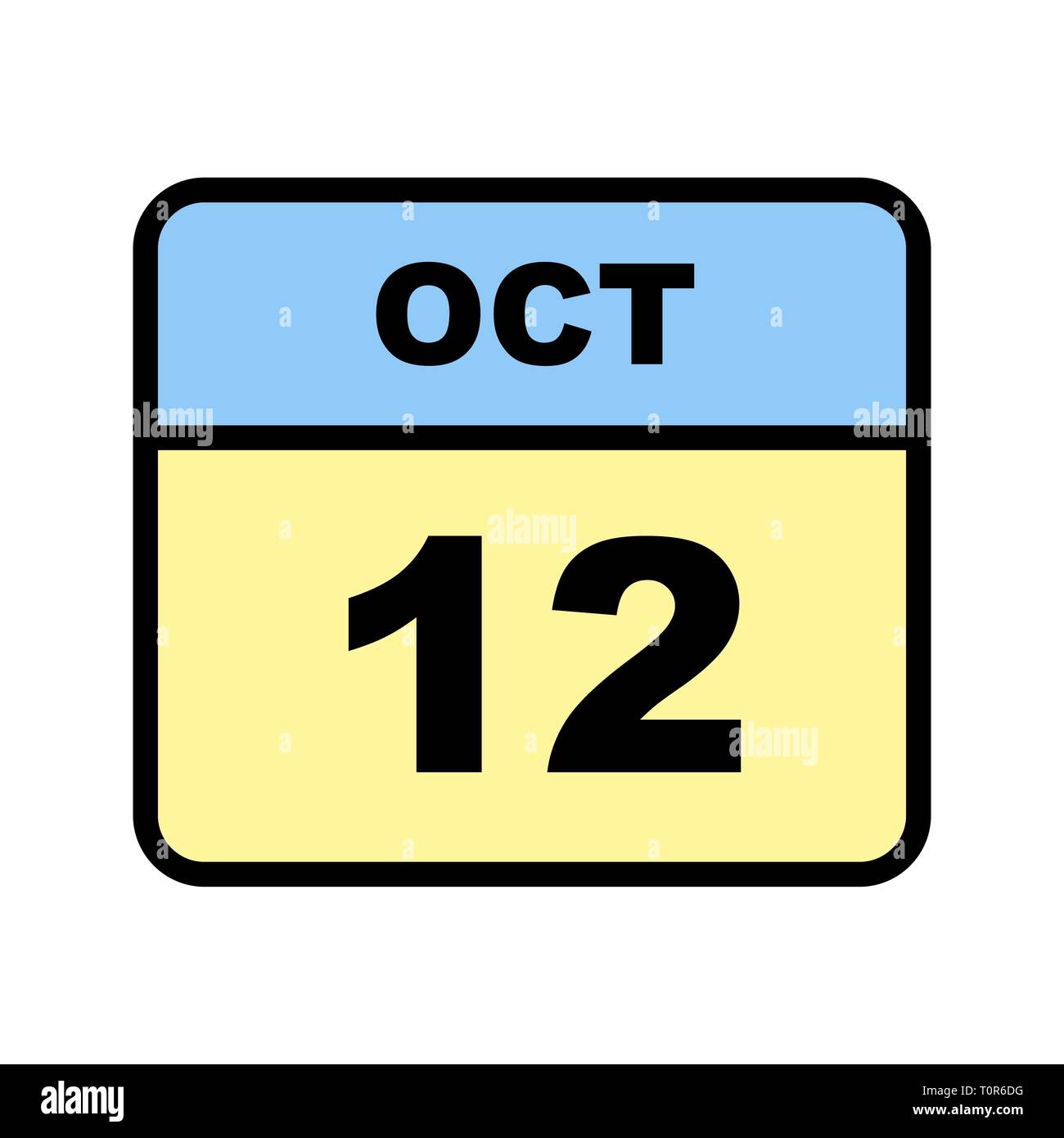 October 12th Date on a Single Day Calendar Stock Photo - Alamy