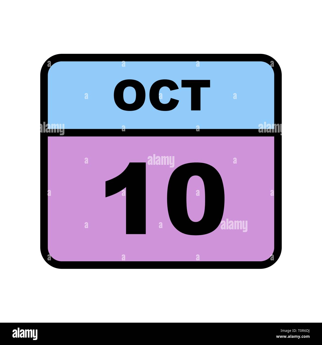 October 10th Date on a Single Day Calendar Stock Photo - Alamy