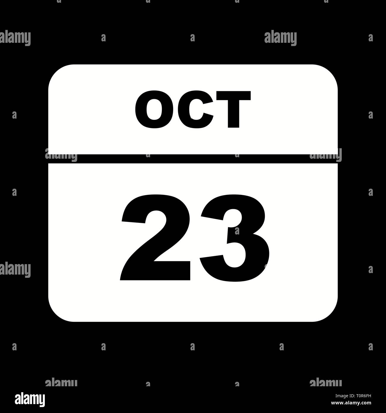 October 23rd Date on a Single Day Calendar Stock Photo - Alamy