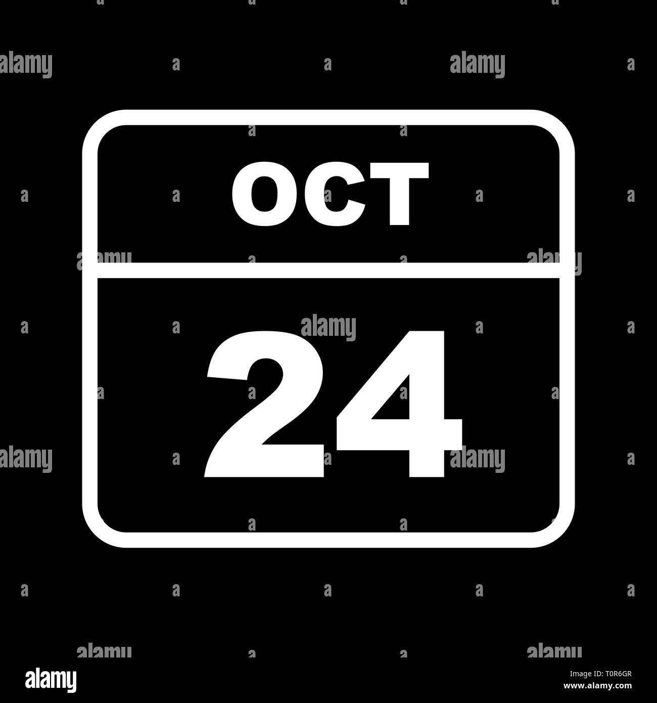 October 24th Date on a Single Day Calendar Stock Photo - Alamy