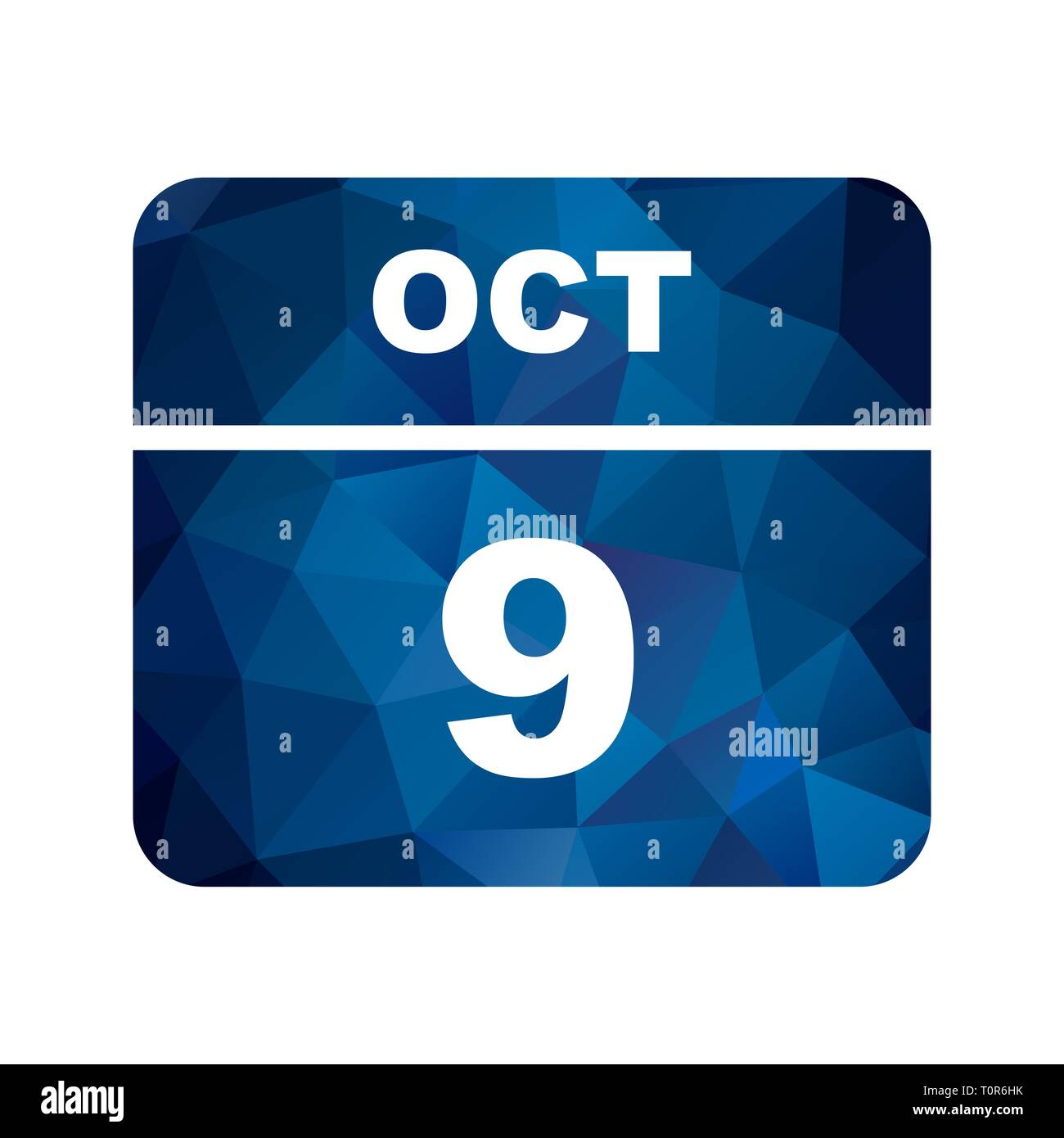 October 9th Date on a Single Day Calendar Stock Photo - Alamy