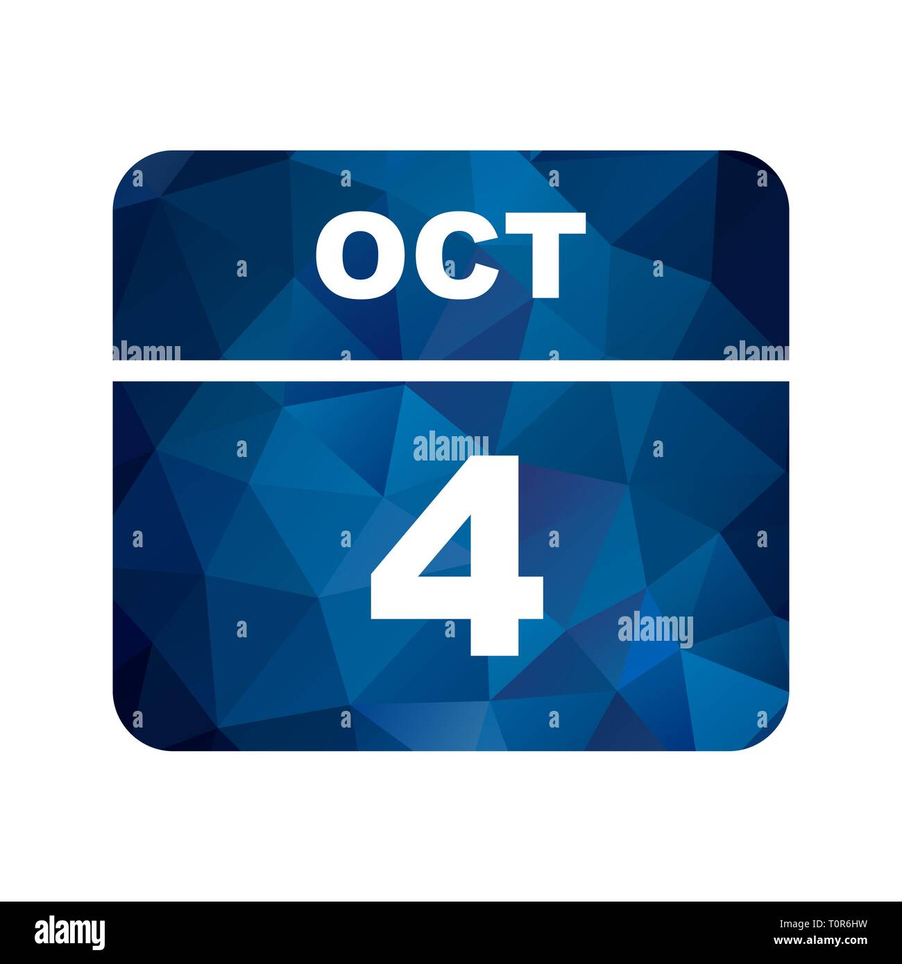 October 4th Date on a Single Day Calendar Stock Photo - Alamy