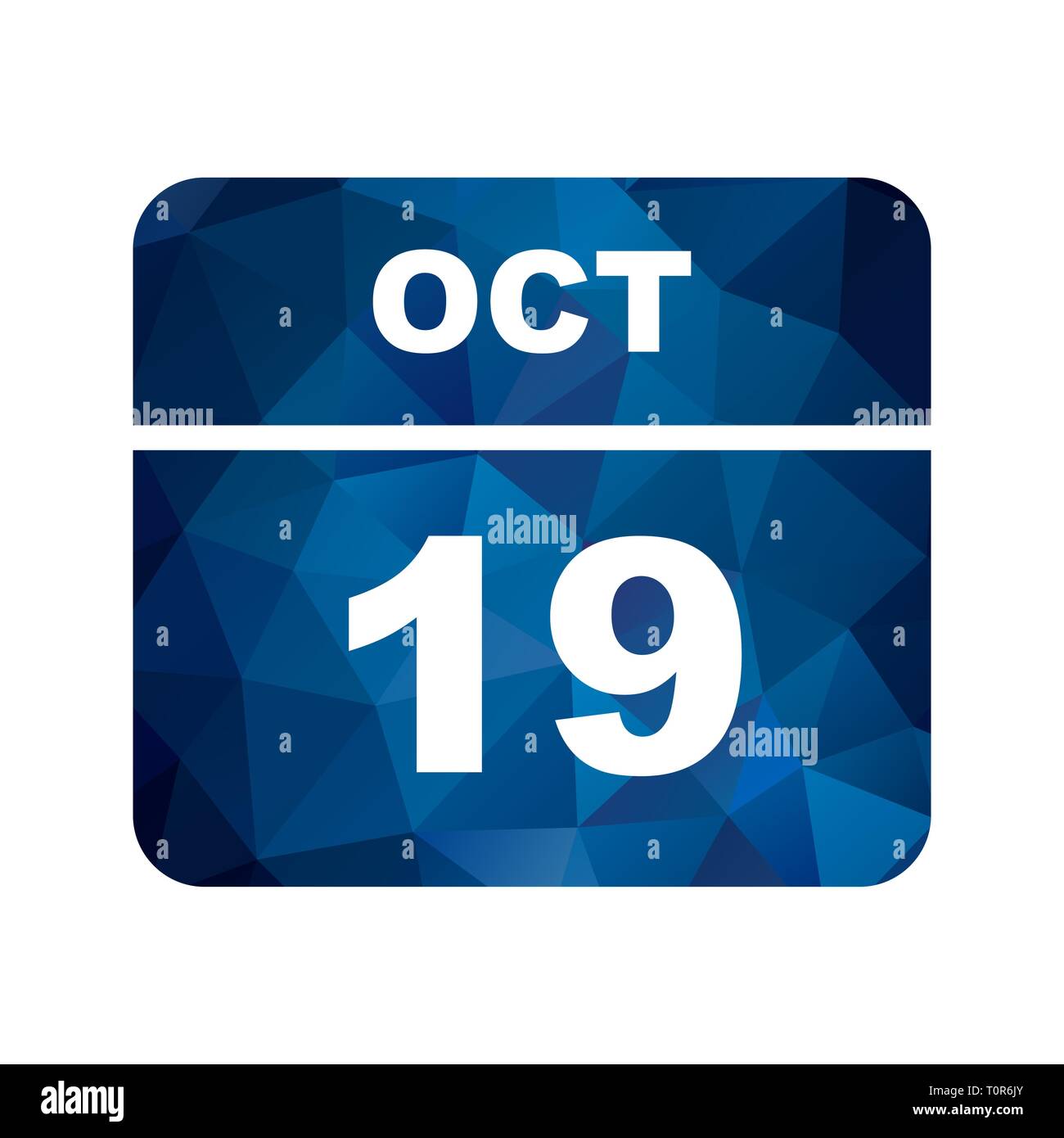October 19th Date on a Single Day Calendar Stock Photo - Alamy