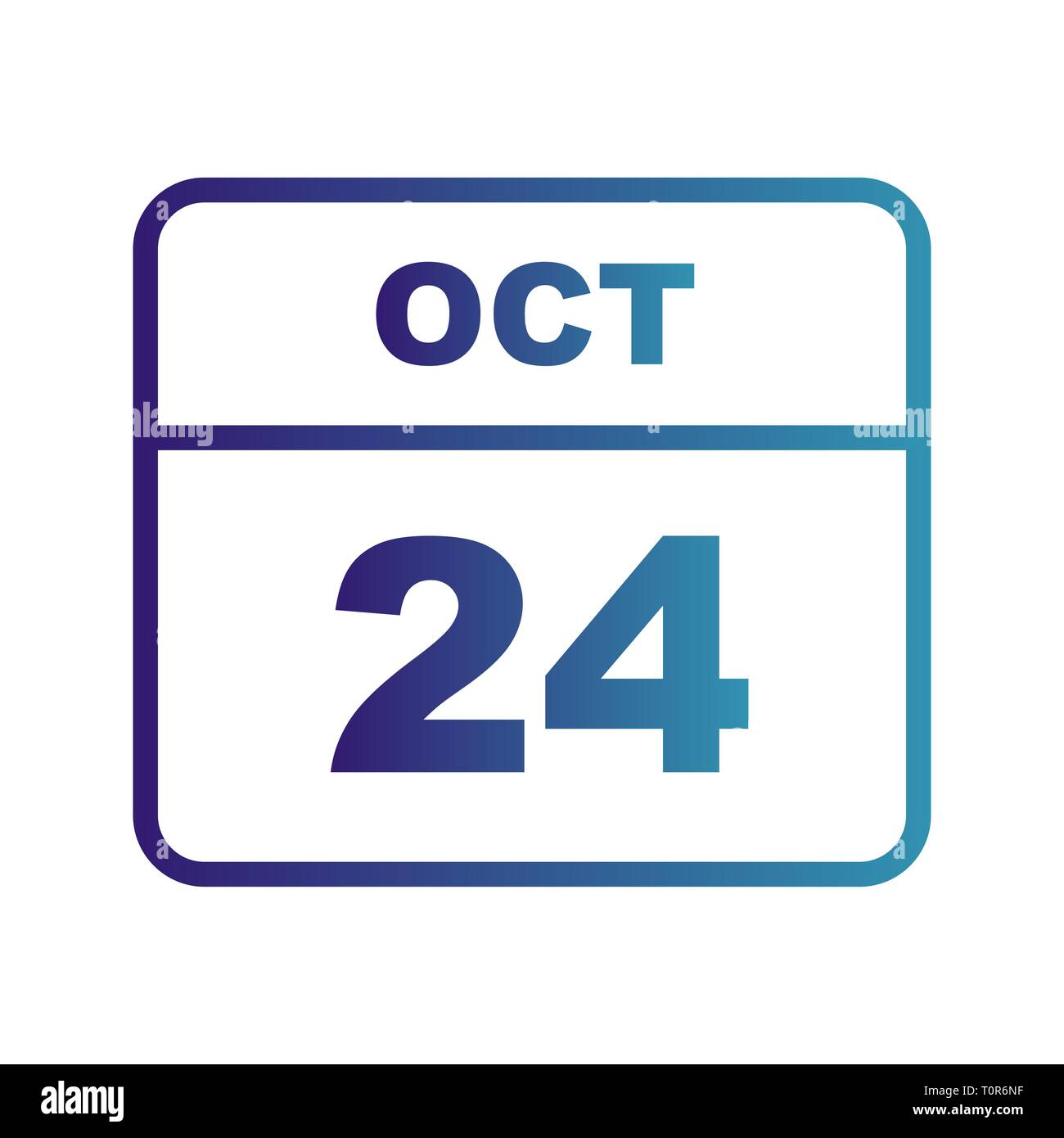 October 24th Date on a Single Day Calendar Stock Photo - Alamy