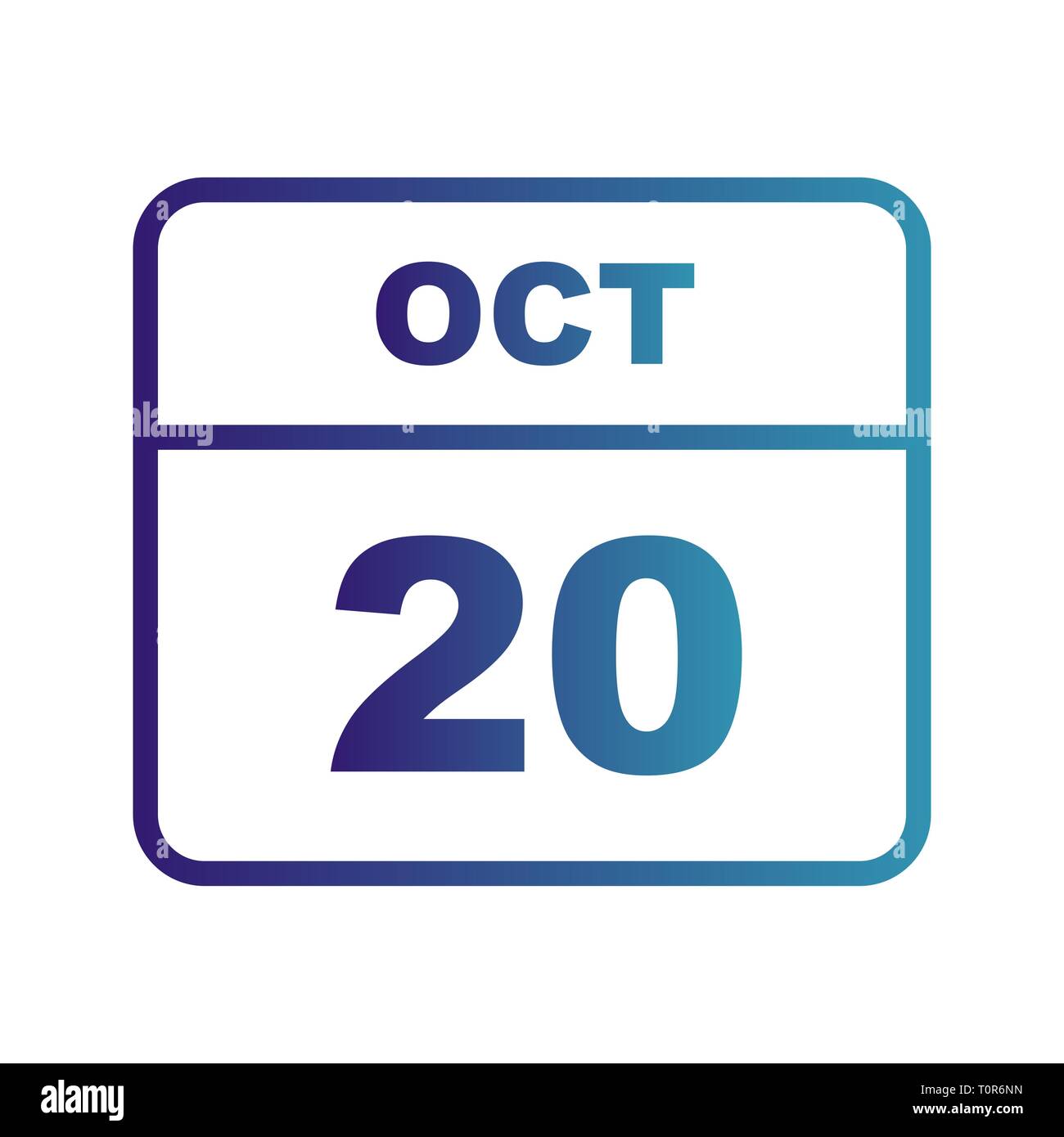 October 20th Date on a Single Day Calendar Stock Photo - Alamy