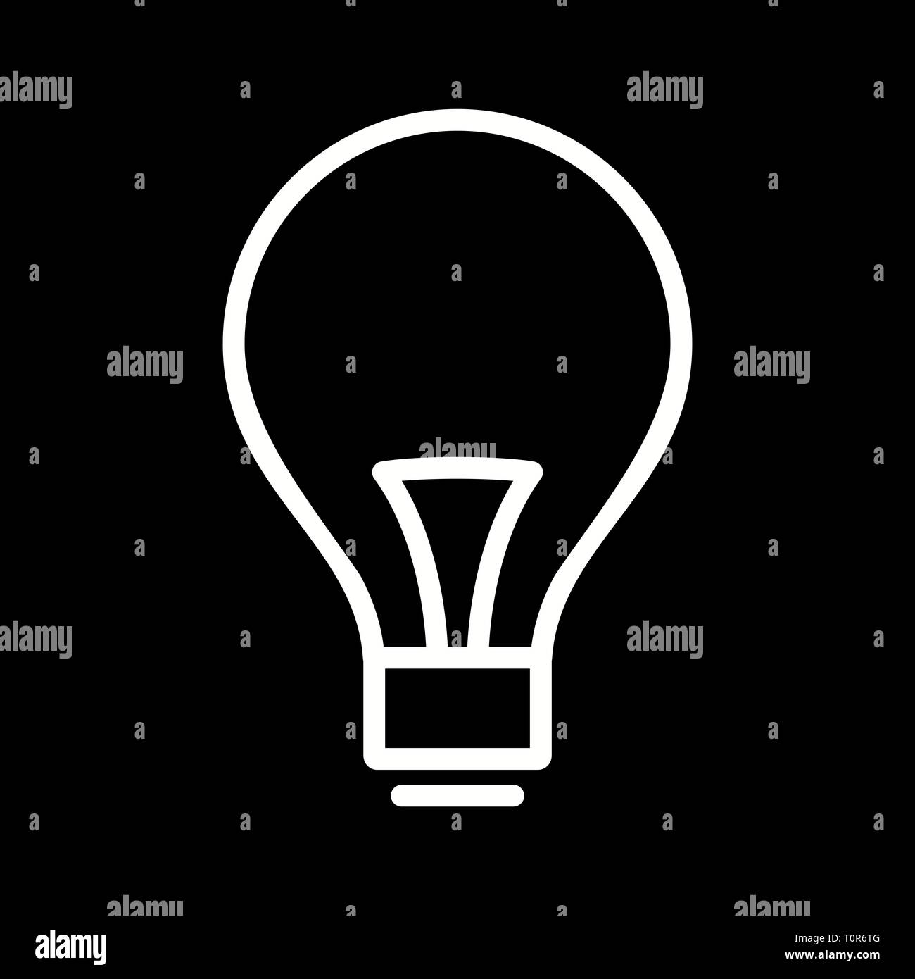 Illustration Bulb Icon Stock Photo - Alamy