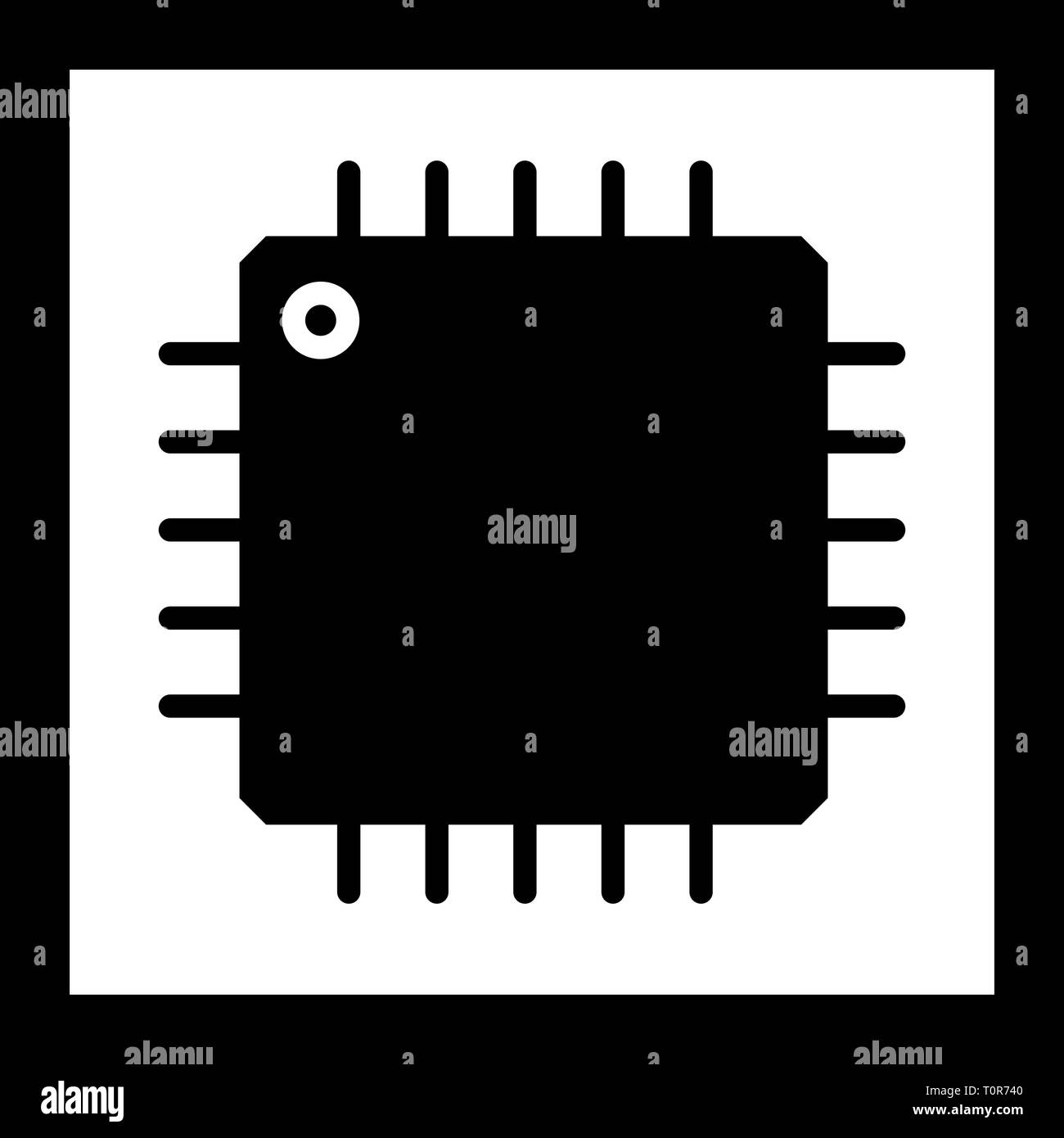 Illustration Processor Icon Stock Photo - Alamy