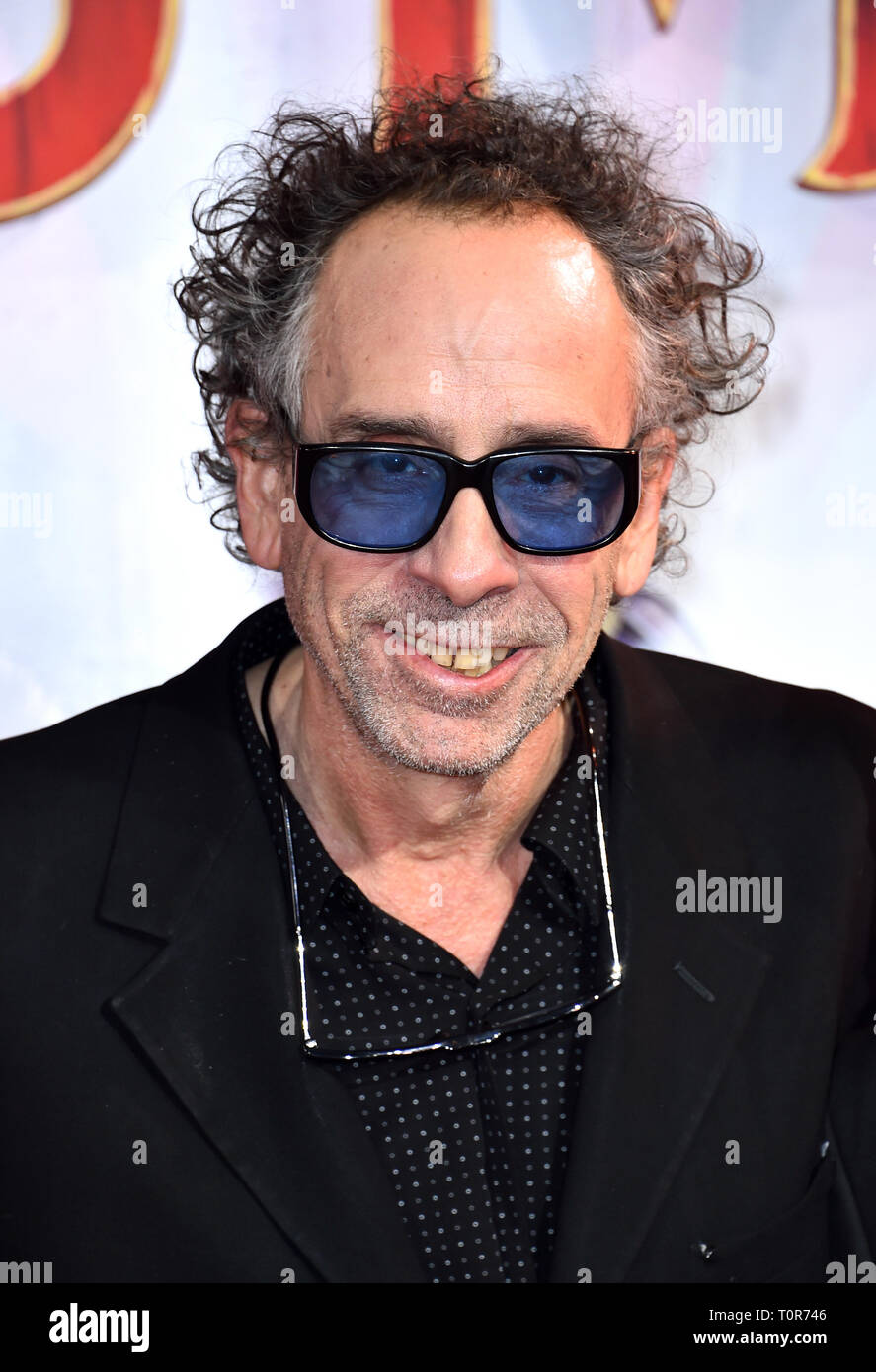 Tim Burton attending the European premiere of Dumbo held at Curzon ...