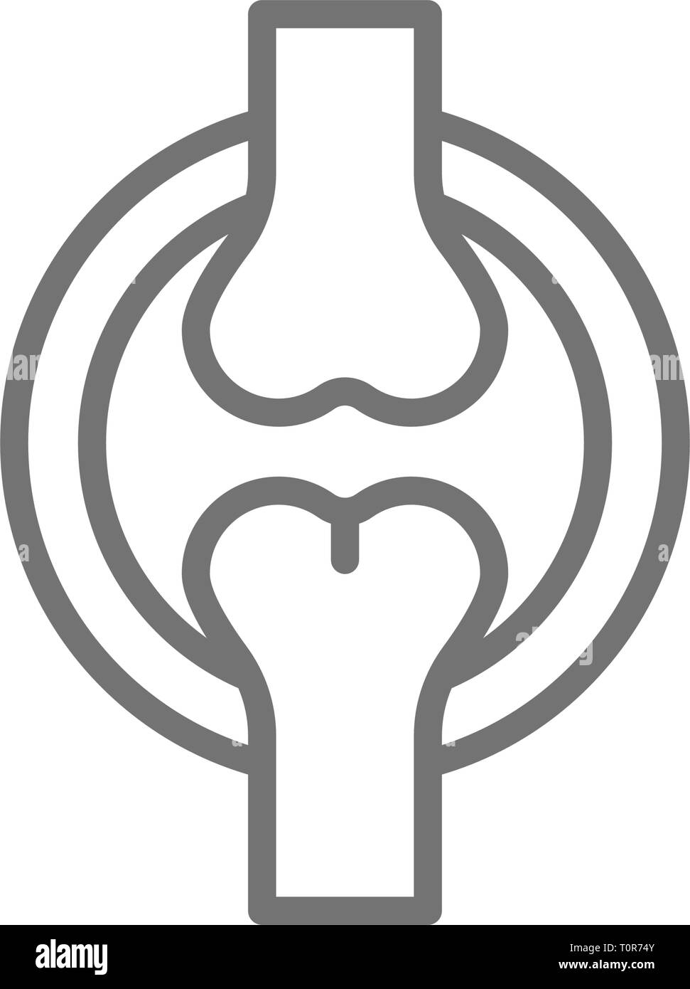 Simple joint knee line hi-res stock photography and images - Alamy