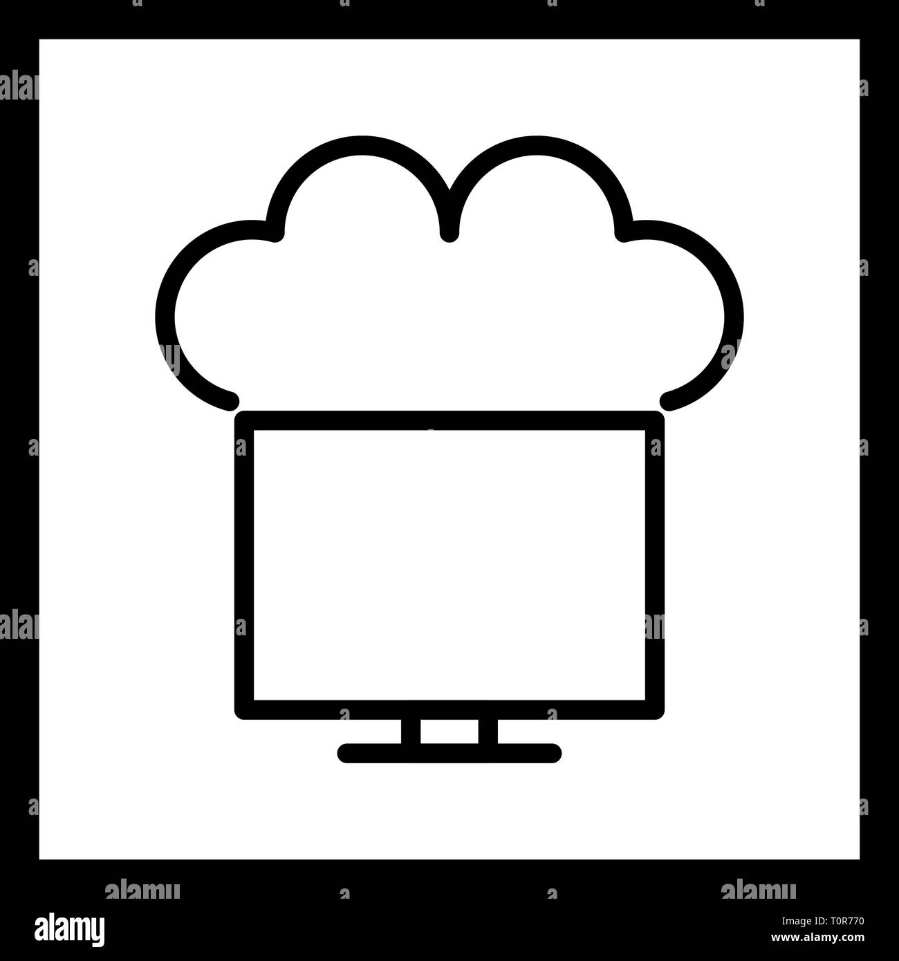 Illustration Connected to Cloud Icon Stock Photo - Alamy