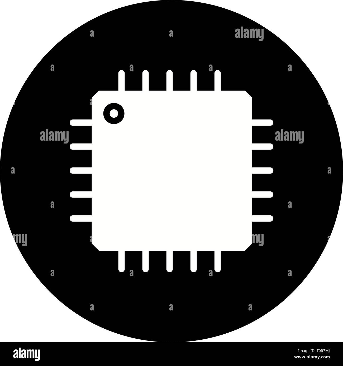 Illustration Processor Icon Stock Photo - Alamy