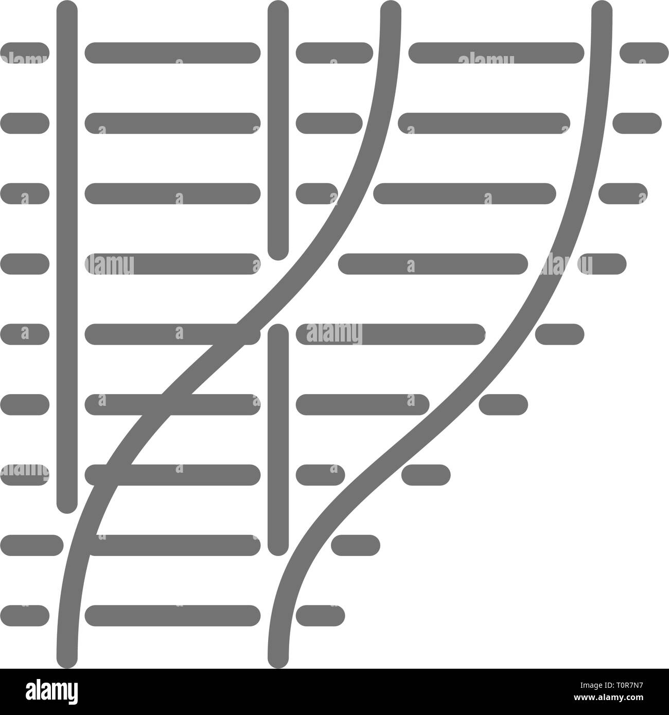 Curved railroad track illustration hi-res stock photography and images ...