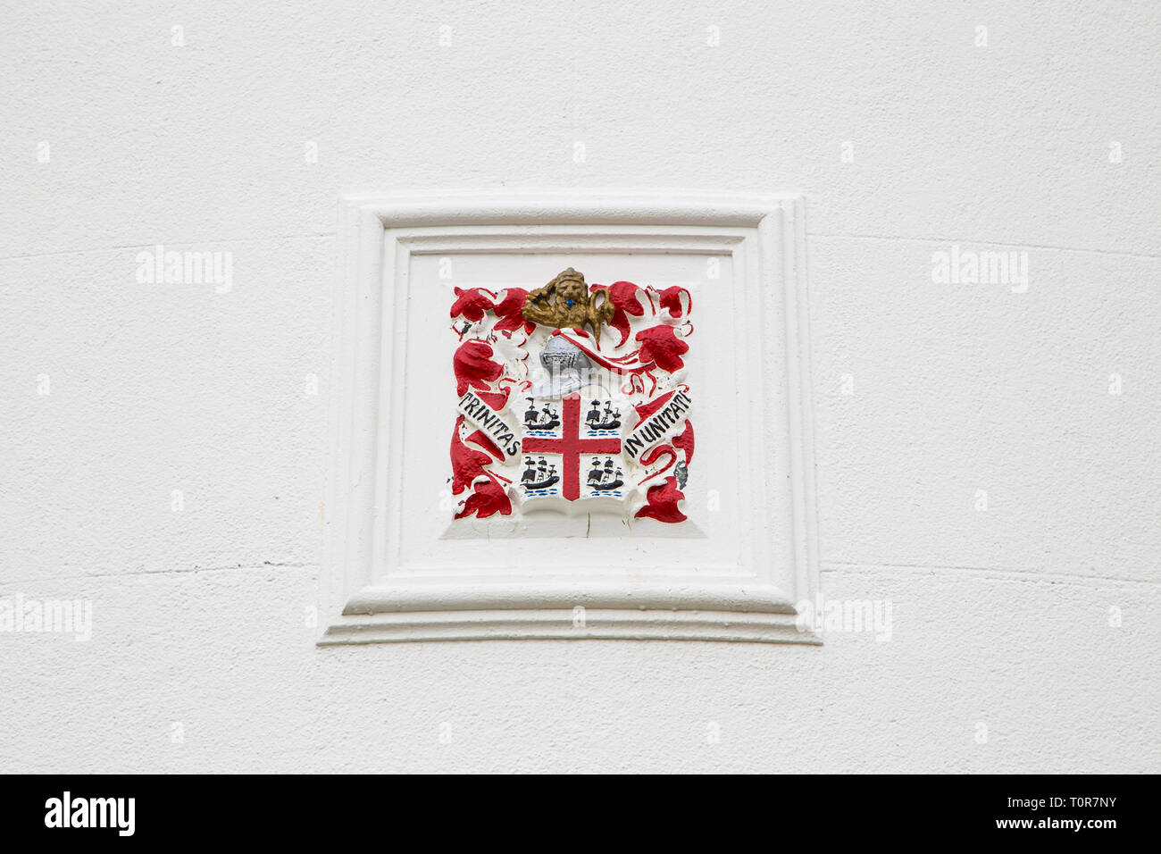 Trinity lighthouse coat of arms Stock Photo - Alamy