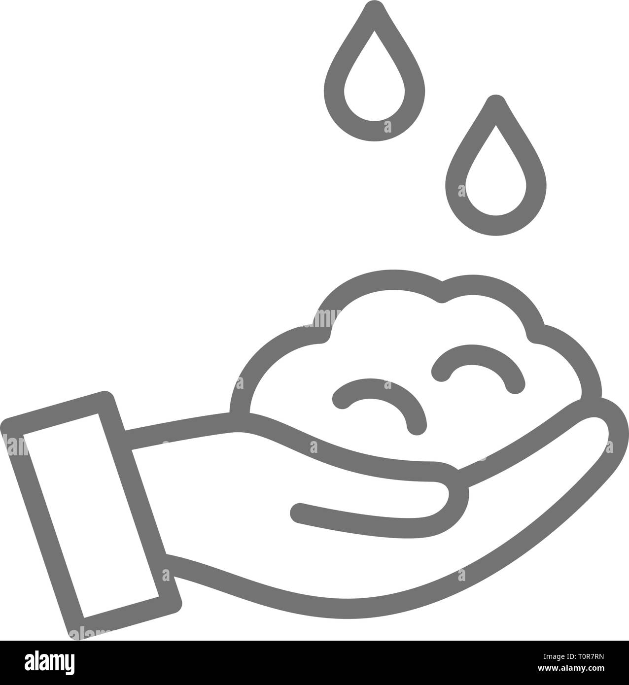 Washing hands icon outline Cut Out Stock Images & Pictures - Alamy