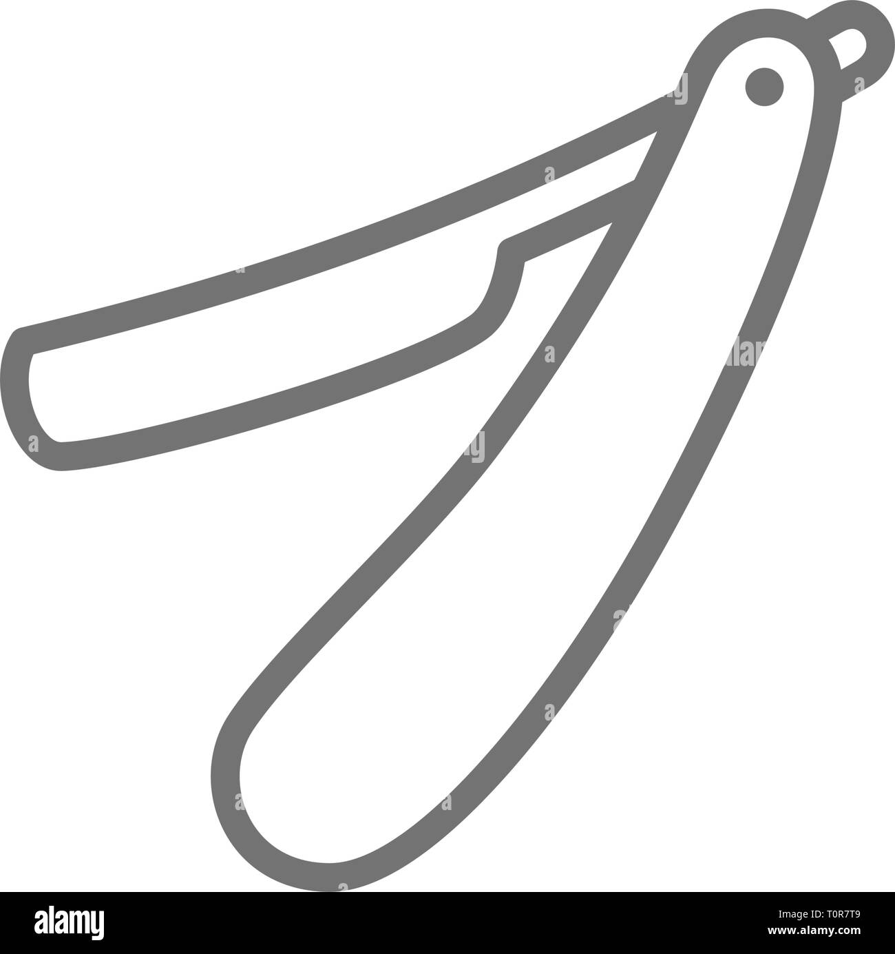 Straight razor line icon Stock Vector Image & Art - Alamy