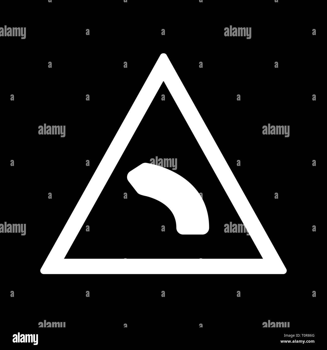 Illustration Left bend Icon Stock Photo - Alamy