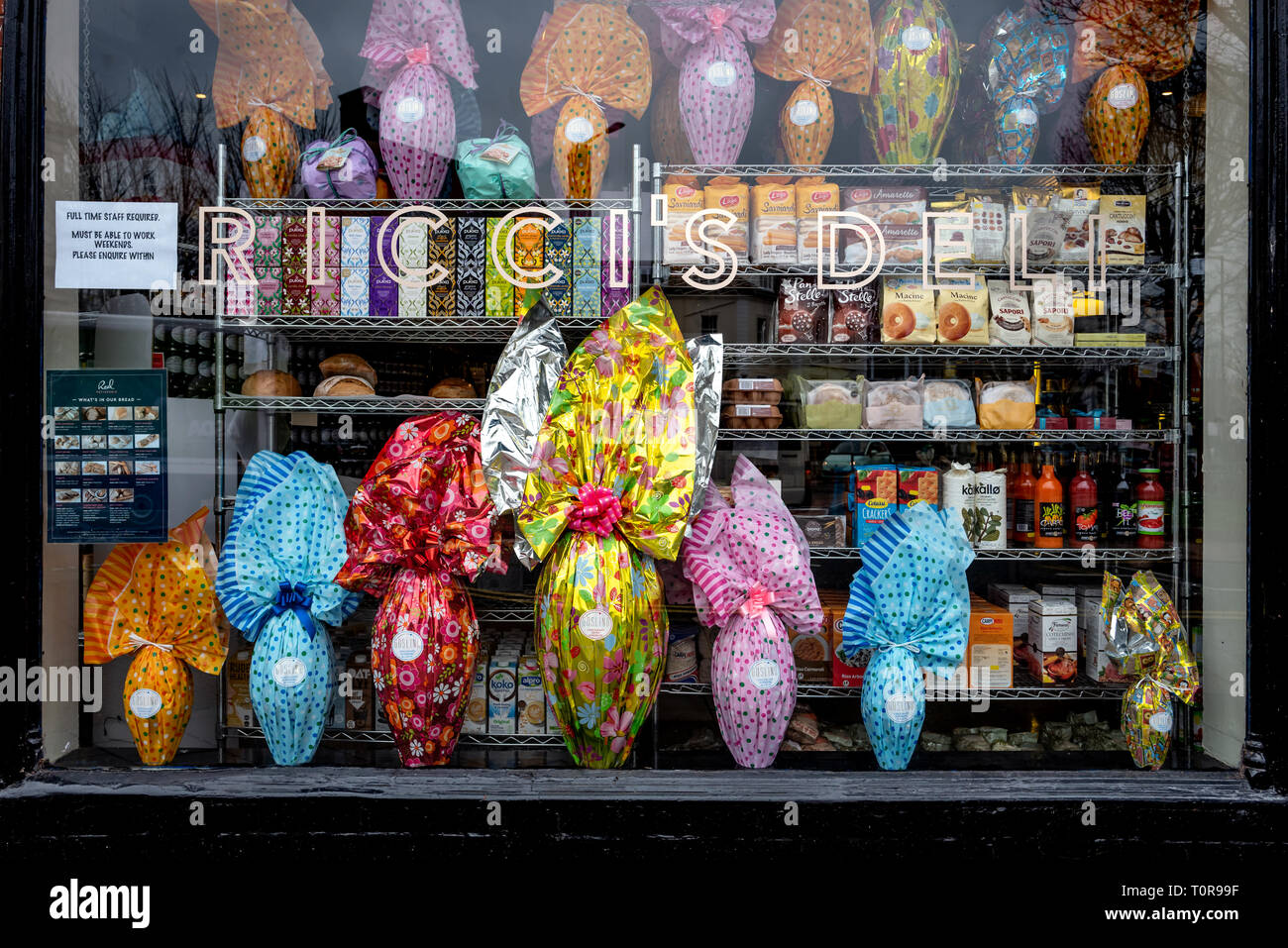 Easter egg window display in Brighton Stock Photo - Alamy