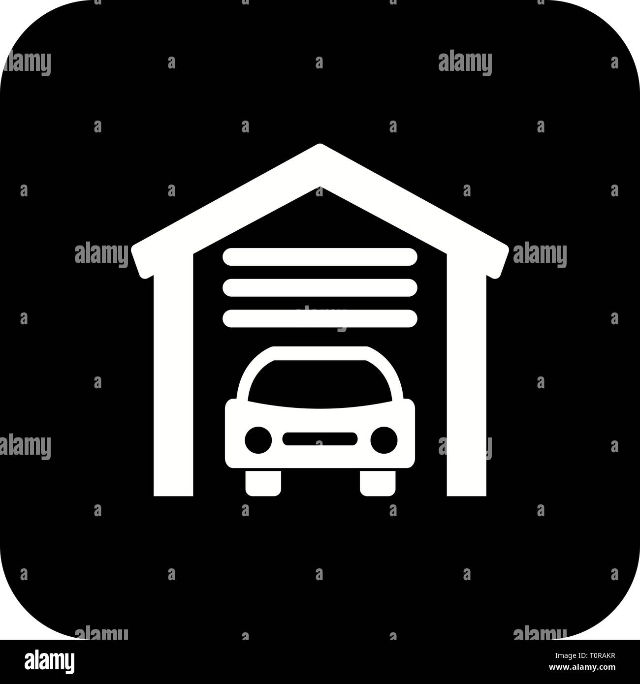 Illustration Garage Icon Stock Photo - Alamy