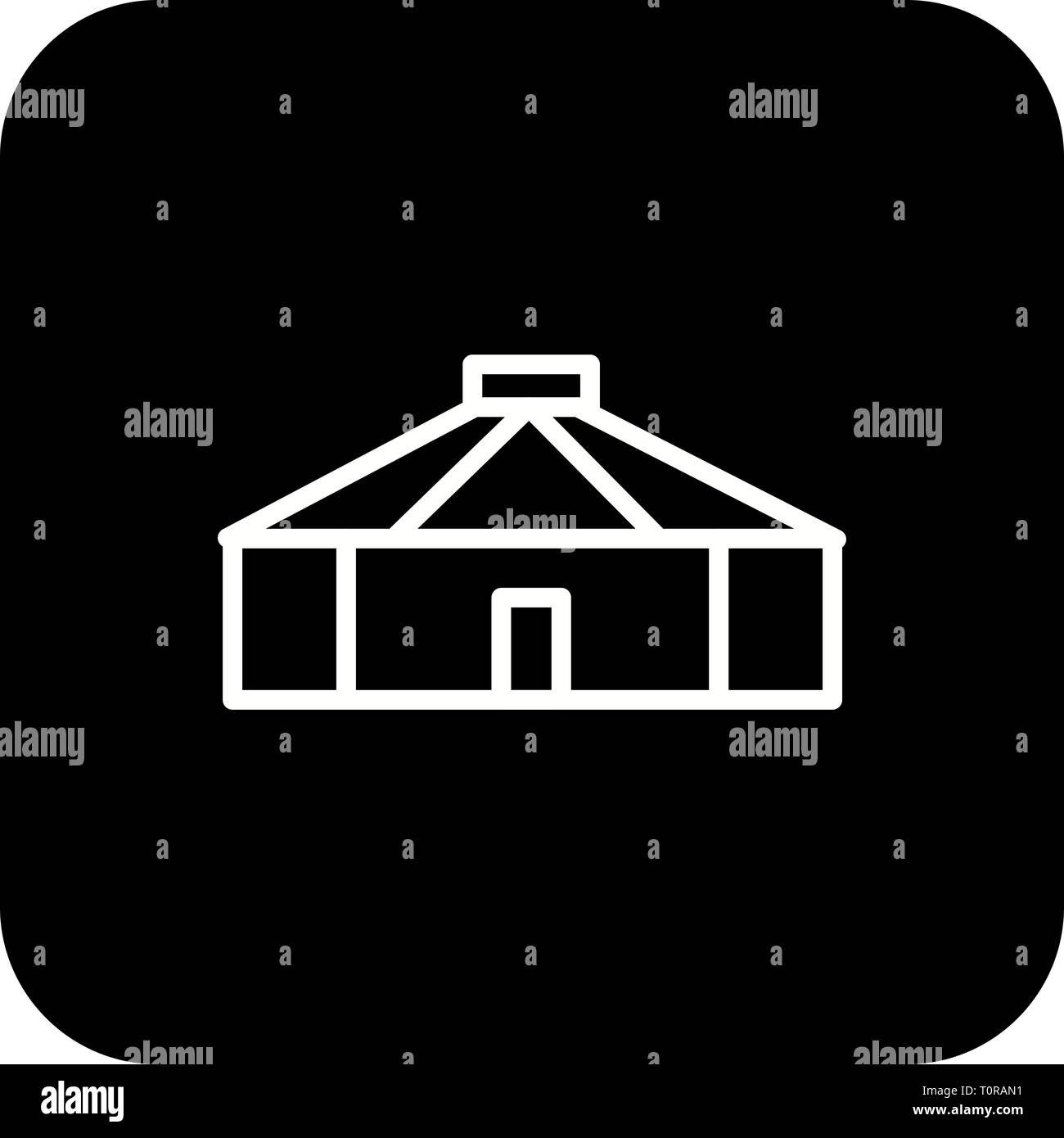 Illustration Yurt Icon Stock Photo - Alamy